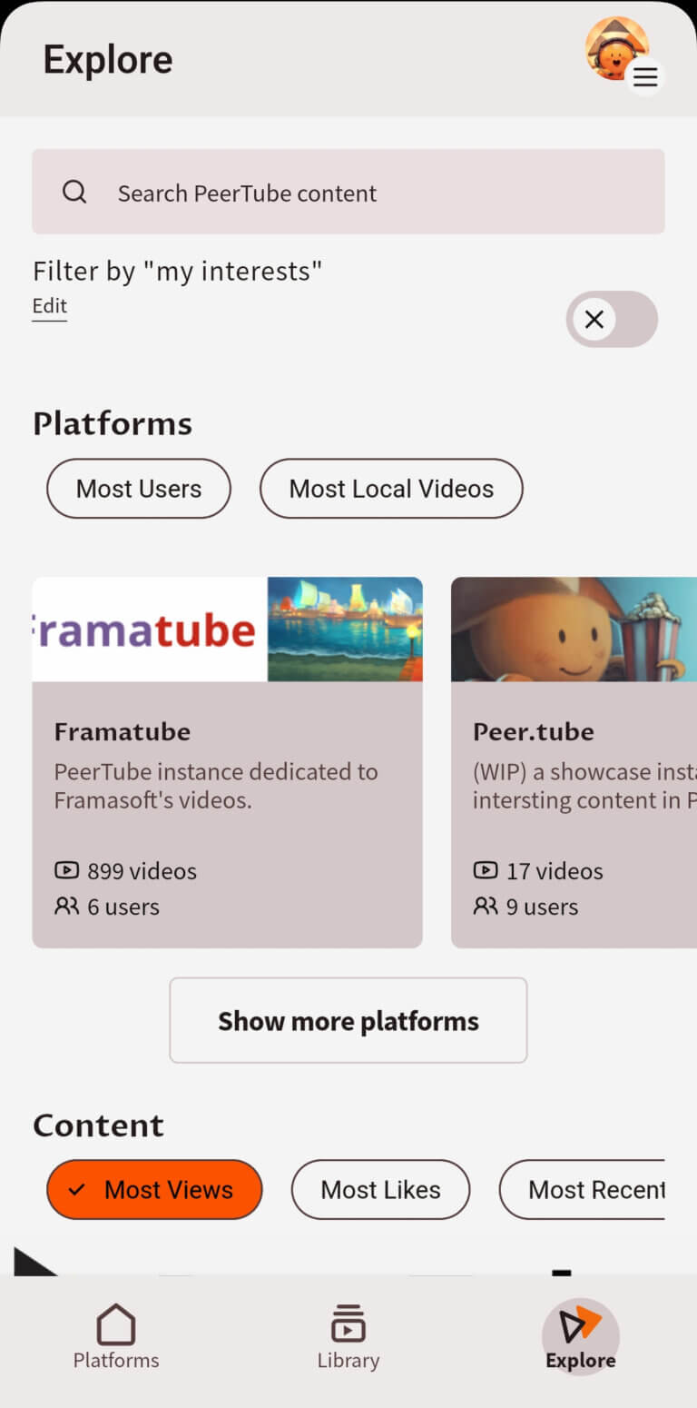 PeerTube mobile app: discover videos while caring for your attention – Framablog